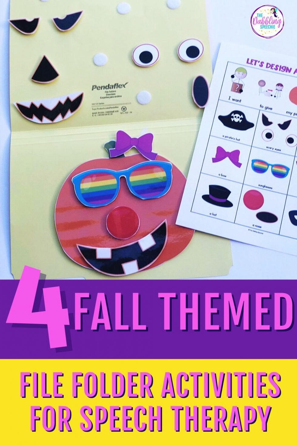 Easy Fall File Folders for Language - thedabblingspeechie