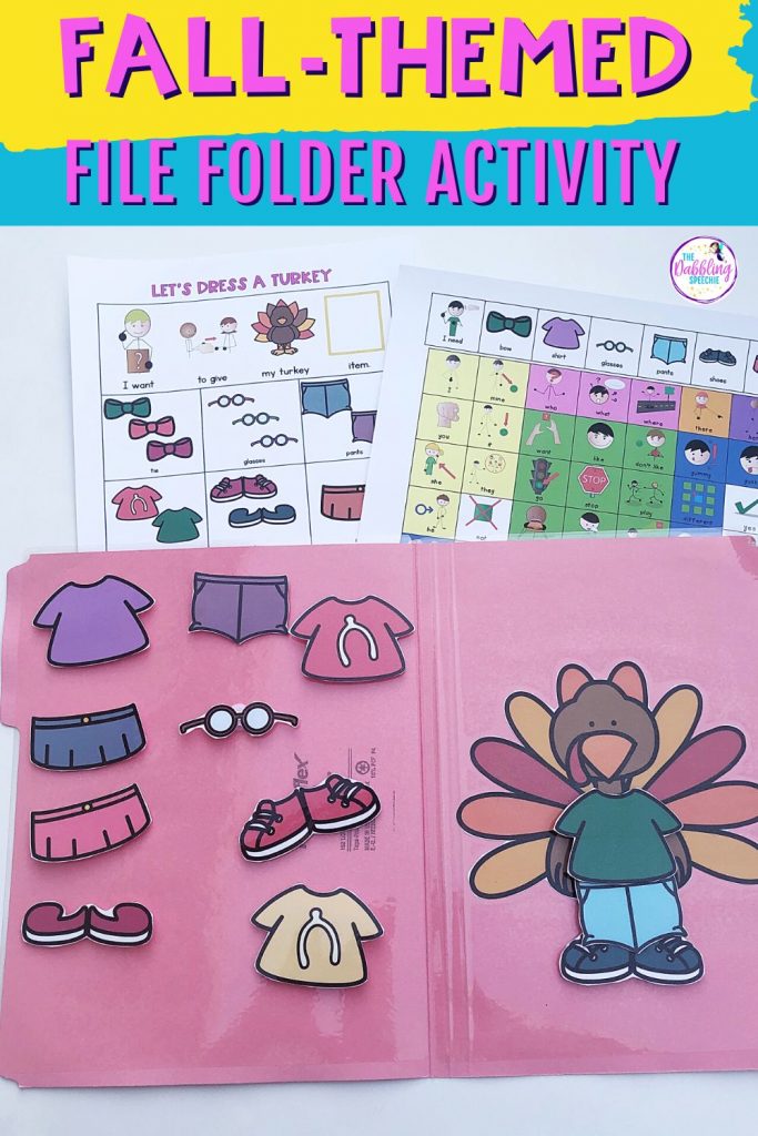 Easy Fall File Folders for Language - thedabblingspeechie