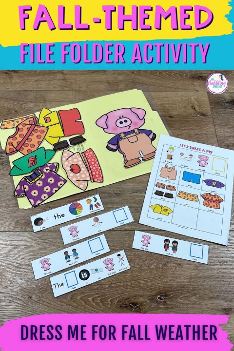 Easy Fall File Folders for Language - thedabblingspeechie