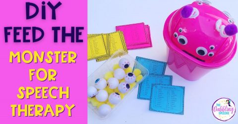 Feed the Monster Prop for Speech Therapy - thedabblingspeechie