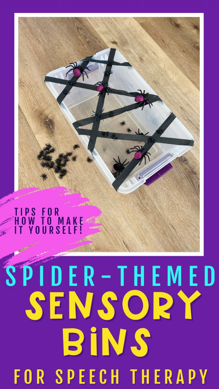 Easy Spider Speech Therapy Sensory Bins - thedabblingspeechie