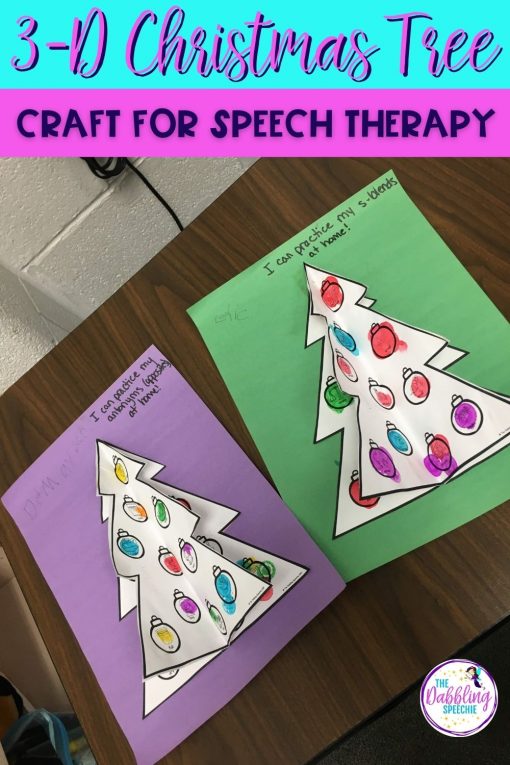 Engaging & Fun Low-Prep Speech Therapy Christmas Craft Tree ...