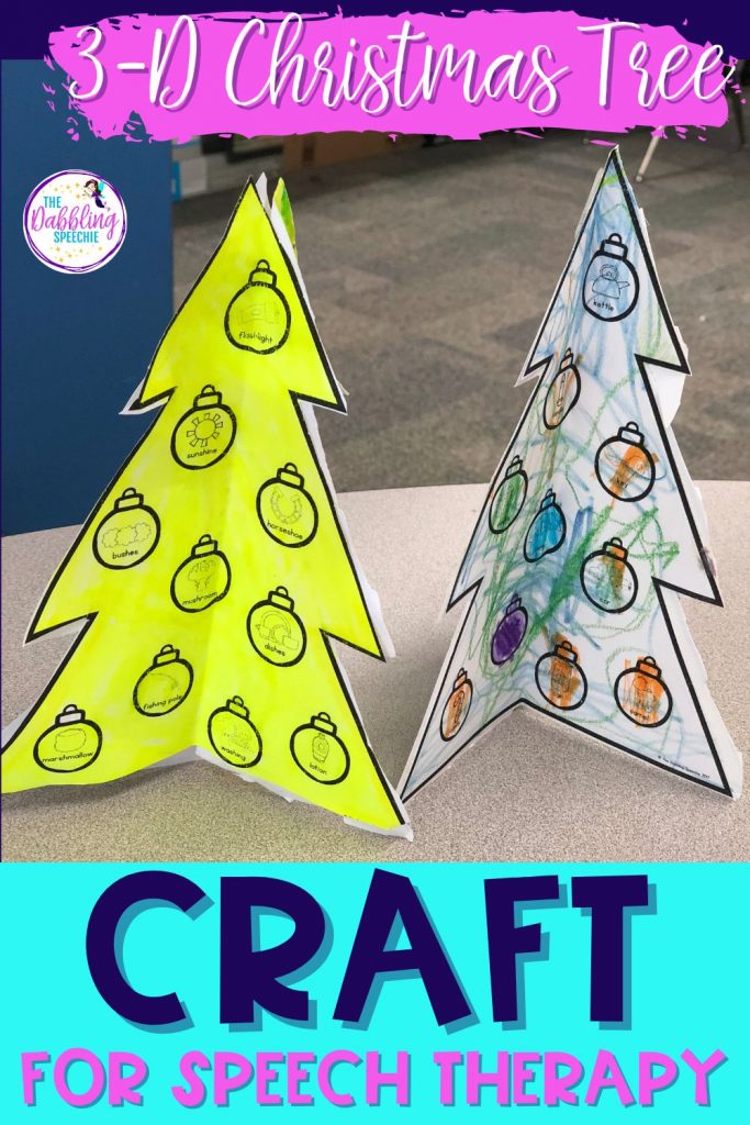 Engaging & Fun Low-Prep Speech Therapy Christmas Craft Tree ...
