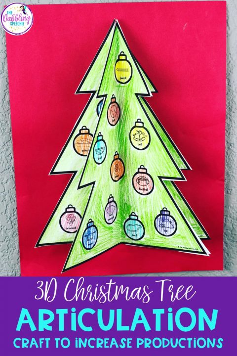 Engaging & Fun Low-Prep Speech Therapy Christmas Craft Tree ...