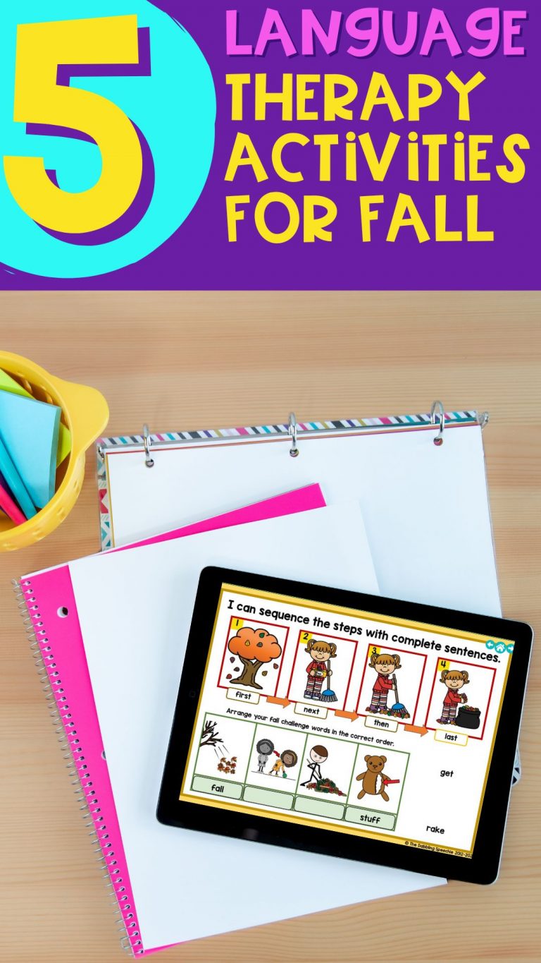 5 Fall Language Therapy Activities for SLPs - thedabblingspeechie