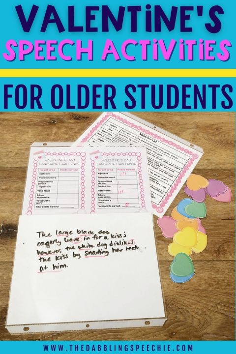 Inspiring Valentine's Day Speech Therapy Activities for Prek-Elementary ...