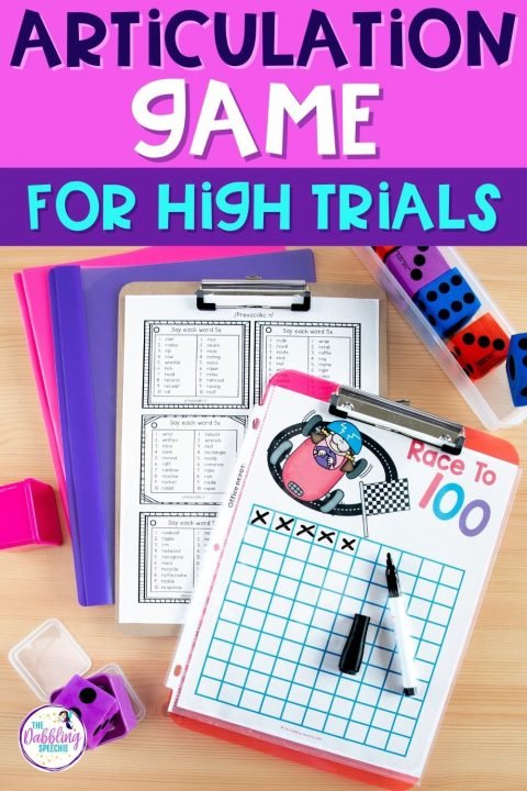 Articulation Game That Gets 100 Trials - thedabblingspeechie