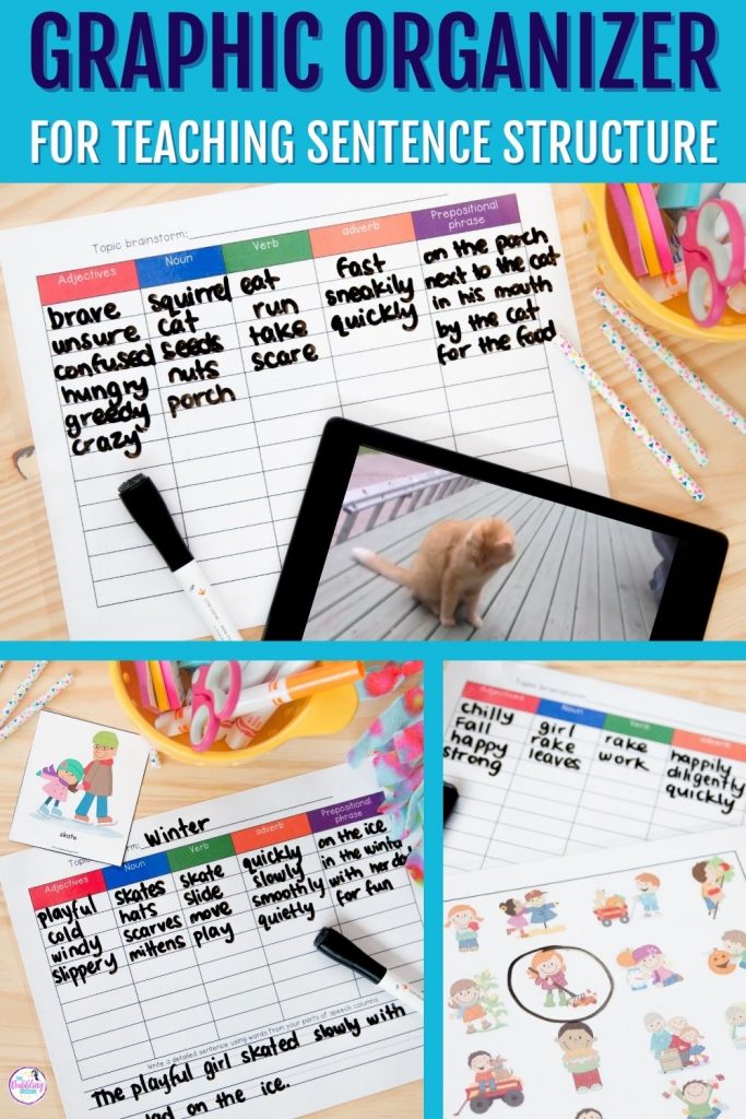 Graphic Organizer for Sentence Structure - thedabblingspeechie