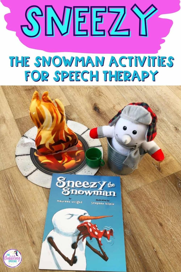 Best Sneezy the Snowman Activities for Speech Therapy - thedabblingspeechie