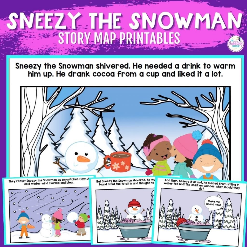 Best Sneezy the Snowman Activities for Speech Therapy - thedabblingspeechie
