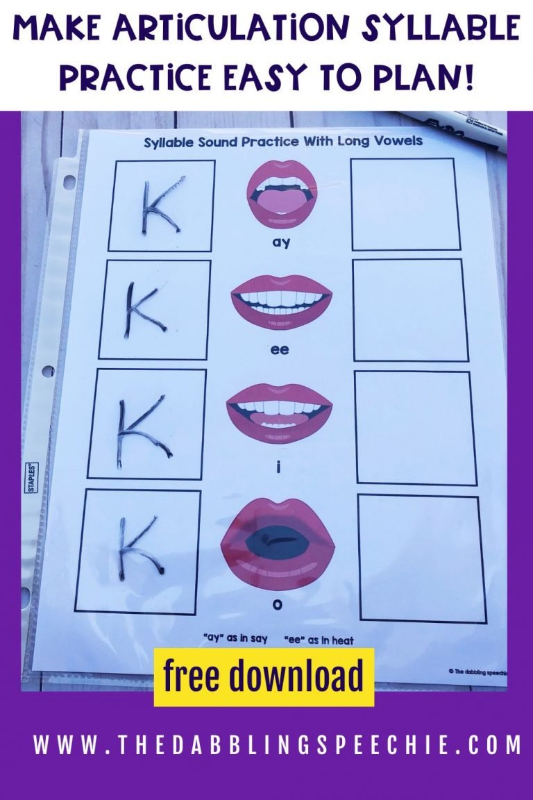 Syllable Level Articulation Visual Cue Sheet - thedabblingspeechie