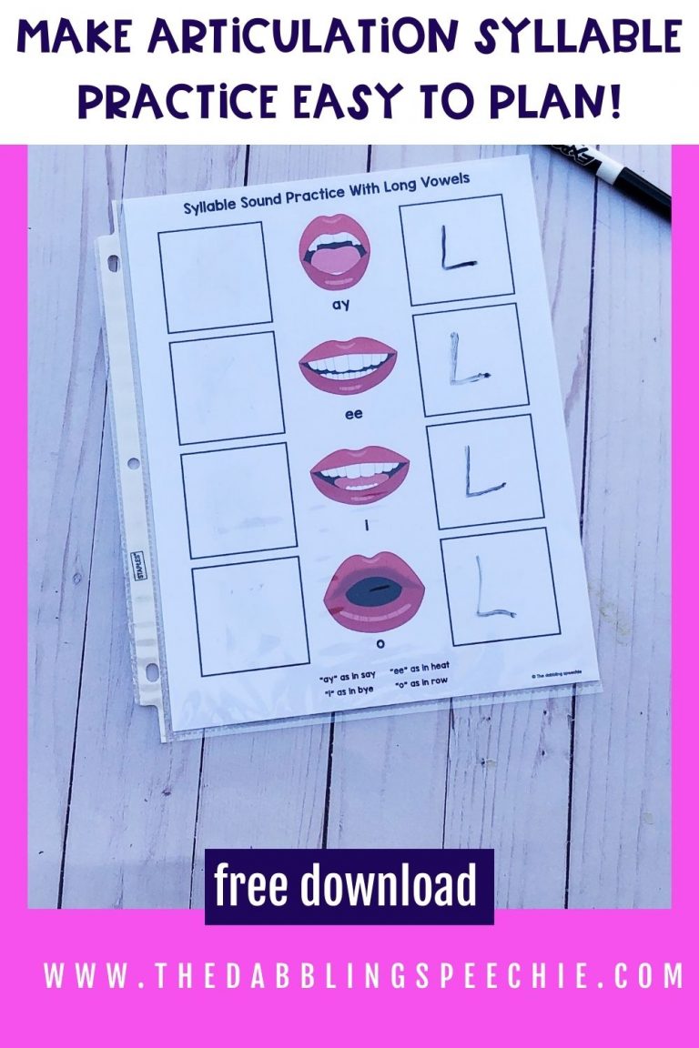 Syllable Level Articulation Visual Cue Sheet - thedabblingspeechie