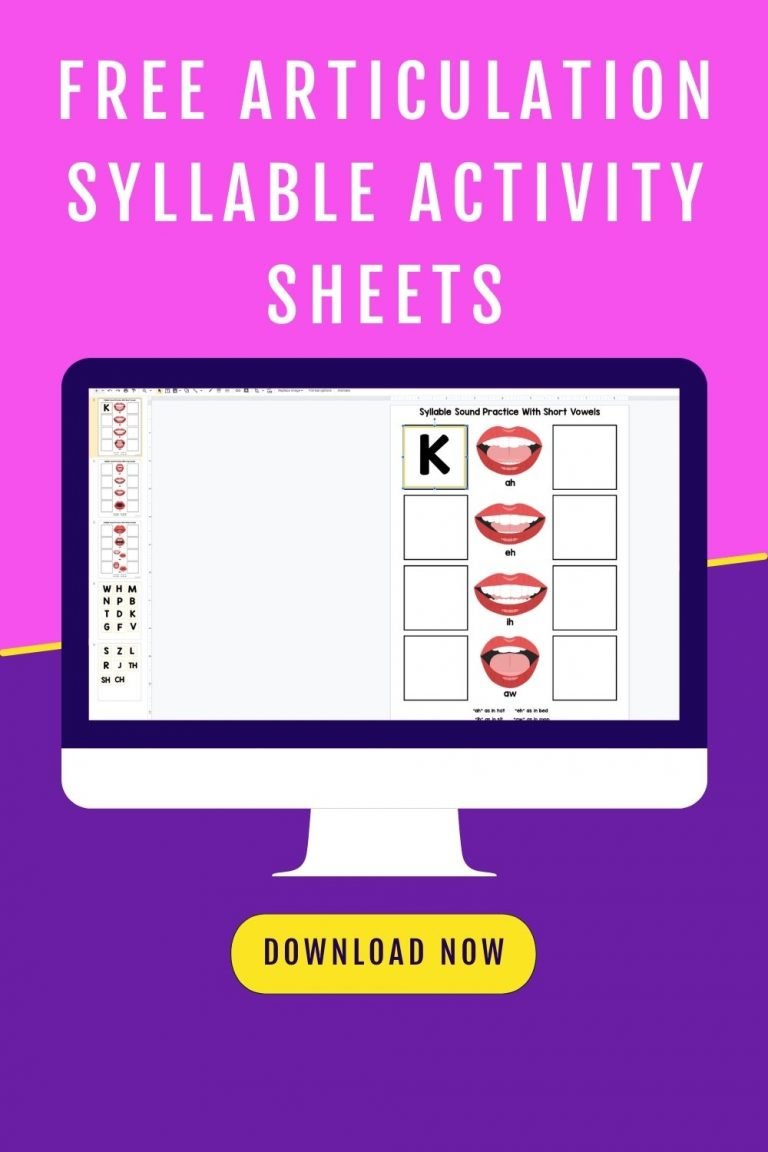 Syllable Level Articulation Visual Cue Sheet - thedabblingspeechie