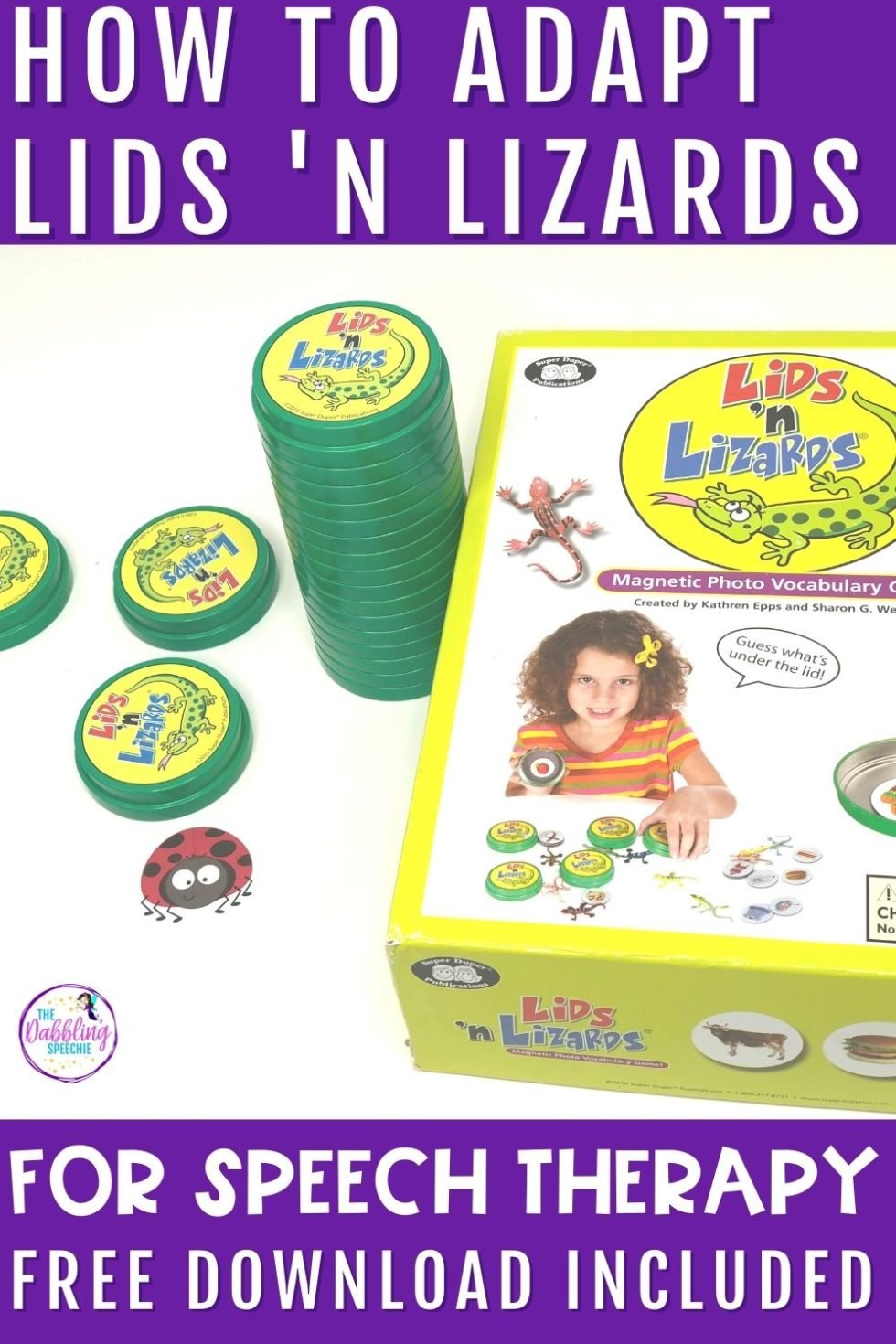 Lids N Lizards Speech Therapy Board Game - thedabblingspeechie