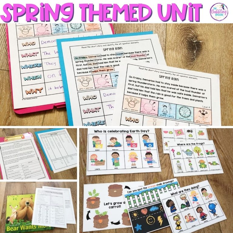 Spring Speech and Language Activities for Mixed Groups (PreK–5 ...