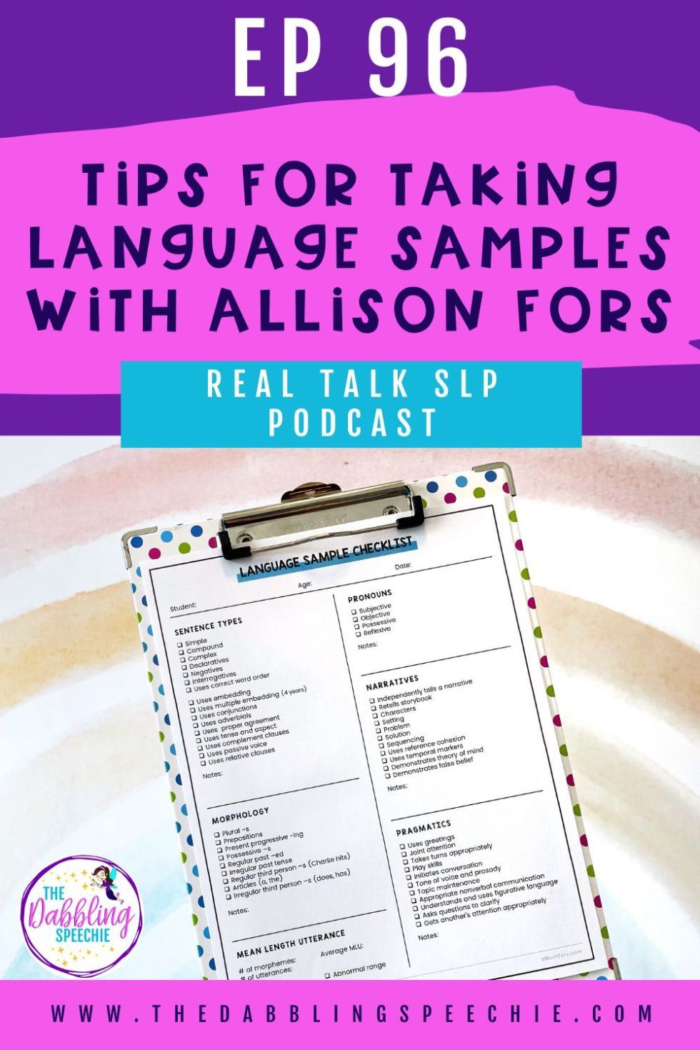 Ep 96 Easy Tips for Collecting Language Samples