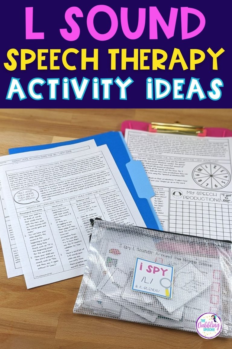 More than 10 Speech Therapy L Sound Activities That Are Effective ...