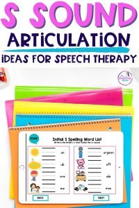 Speech Therapy S Sound Activities and Articulation Games ...