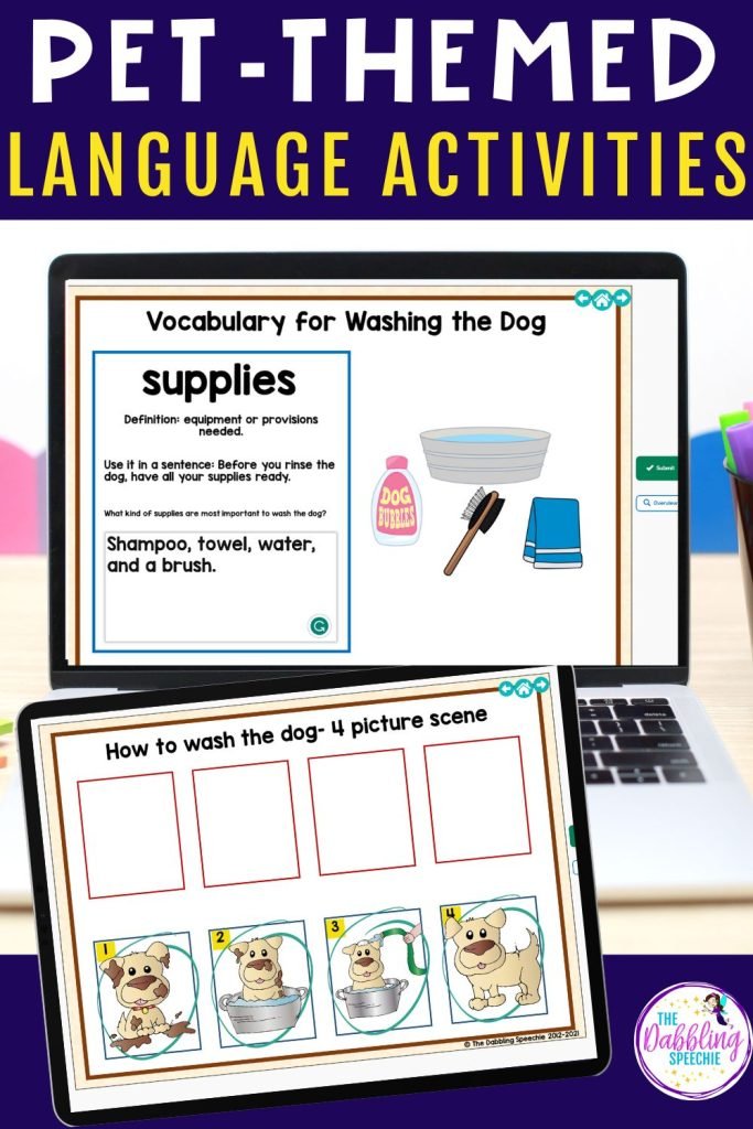 Pet-Themed Speech Therapy Activities - thedabblingspeechie