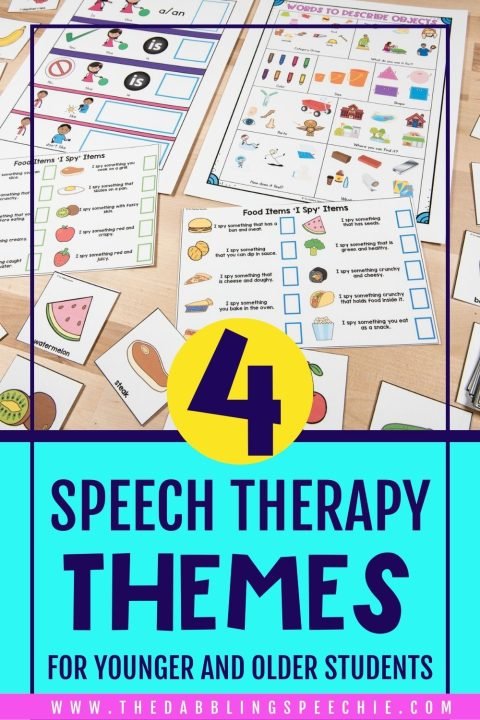 4 Speech Therapy Themes for Younger & Older Students - thedabblingspeechie