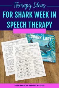 Shark Week Speech Therapy Lesson Plan for Upper Elementary ...