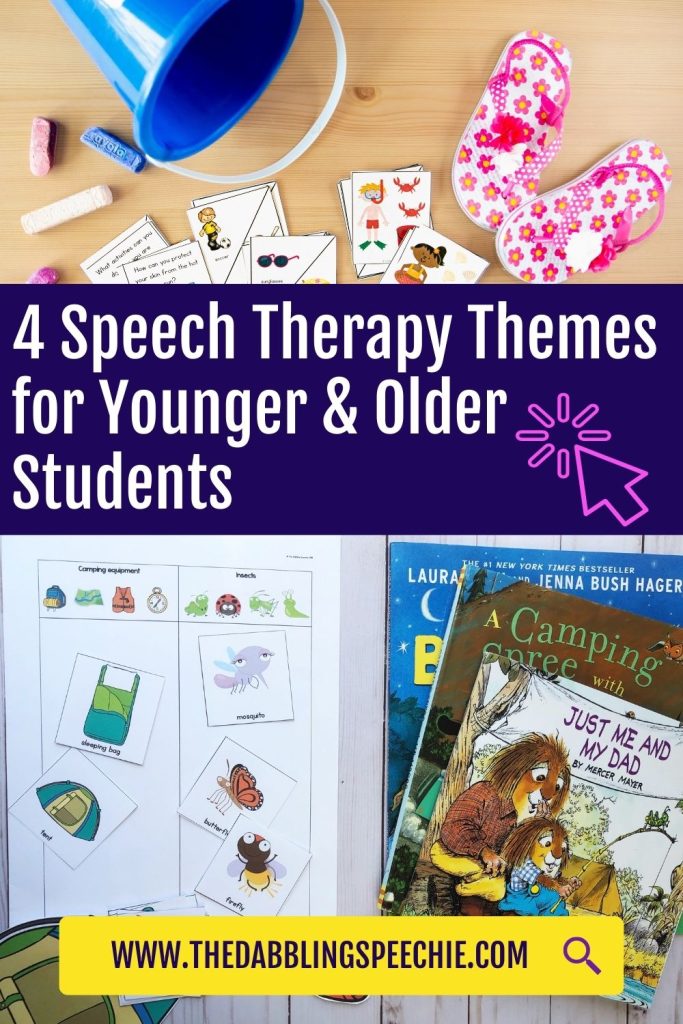 4 Speech Therapy Themes for Younger & Older Students - thedabblingspeechie