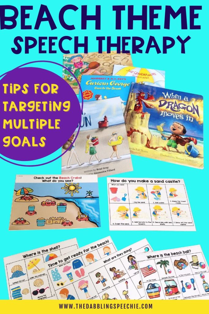 Beach Theme Speech Therapy Tips for Targeting Multiple Goals ...