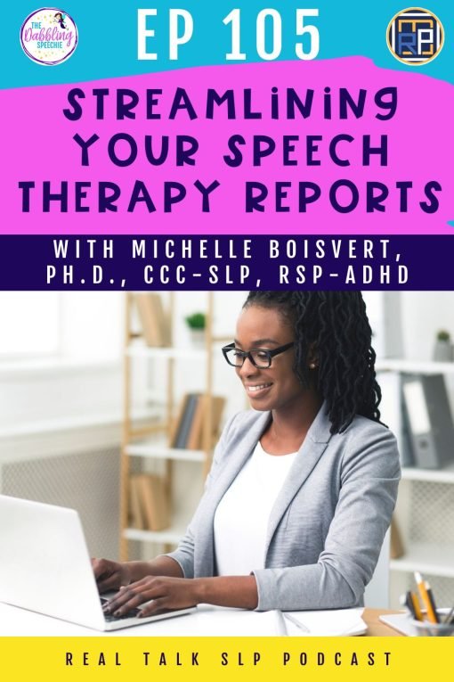 speech therapy report
