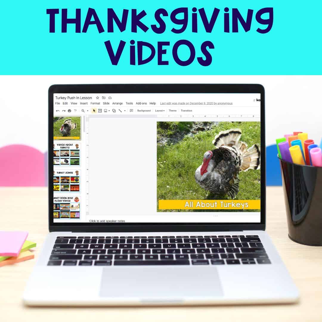 Speech Therapy Thanksgiving Activities With YouTube Videos ...