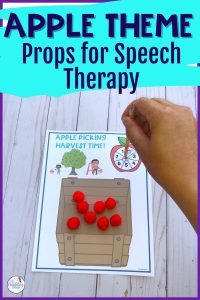 Apple Speech Therapy Toys and Props - thedabblingspeechie