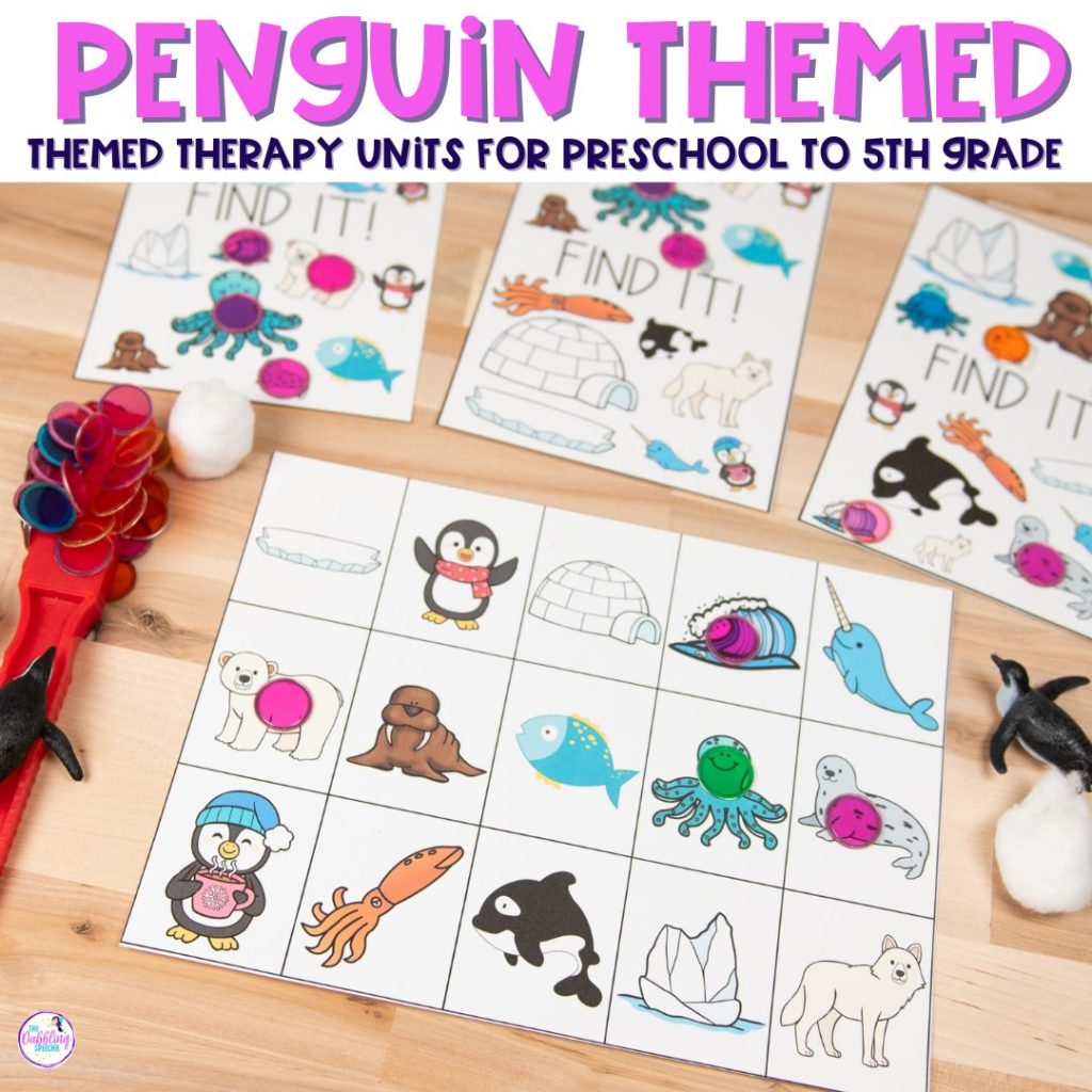 Engaging Penguin Lesson Plan for Co-Teaching Speech Therapy ...