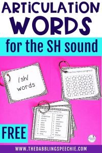 Fun & Engaging SH Sound Speech Therapy Activities - thedabblingspeechie