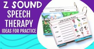Speech Therapy Z Sound Articulation Games and Activities ...