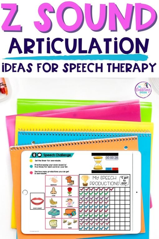 Speech Therapy Z Sound Articulation Games and Activities ...