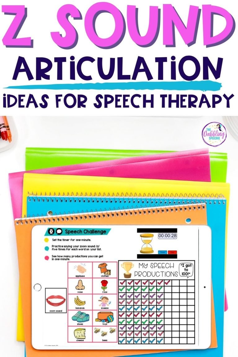 Speech Therapy Z Sound Articulation Games and Activities ...
