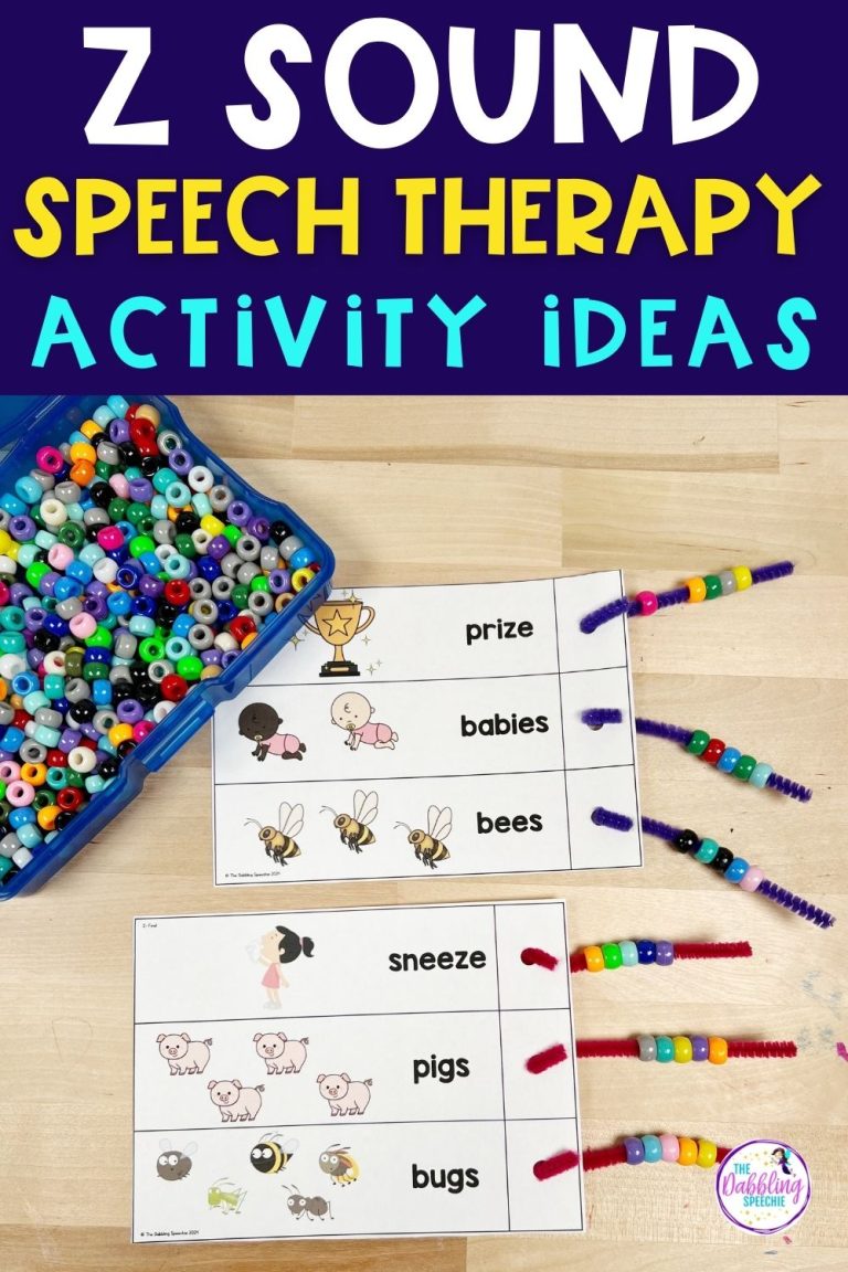 Speech Therapy Z Sound Articulation Games and Activities ...