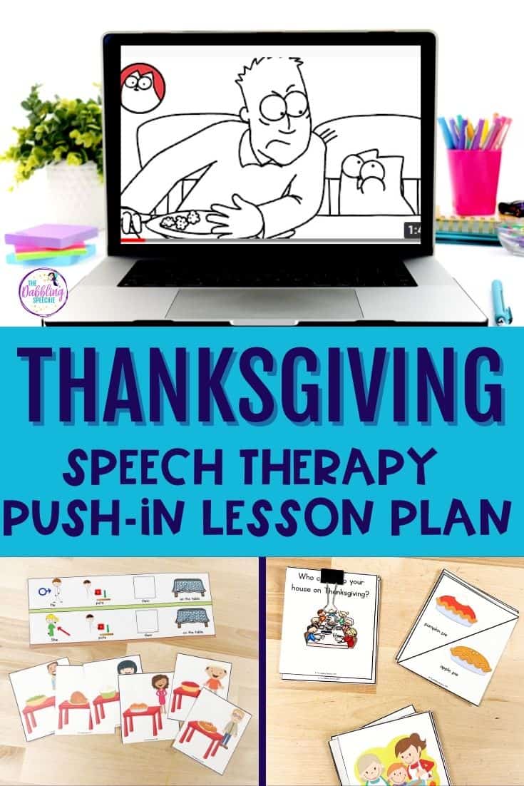 Engaging Thanksgiving Speech Therapy Push-In Lesson Plan Prek-2nd ...