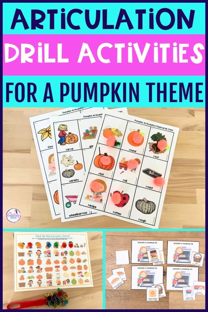 Motivating Fall Articulation Drill Activities for Speech Therapy ...