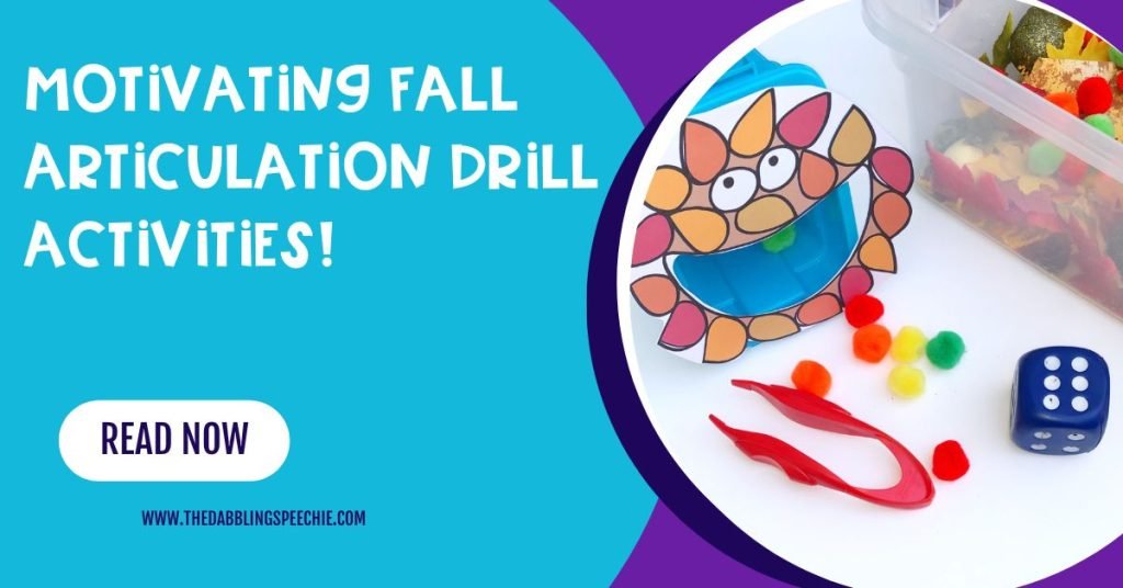 Motivating Fall Articulation Drill Activities for Speech Therapy ...