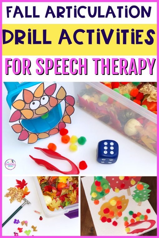 Motivating Fall Articulation Drill Activities for Speech Therapy ...