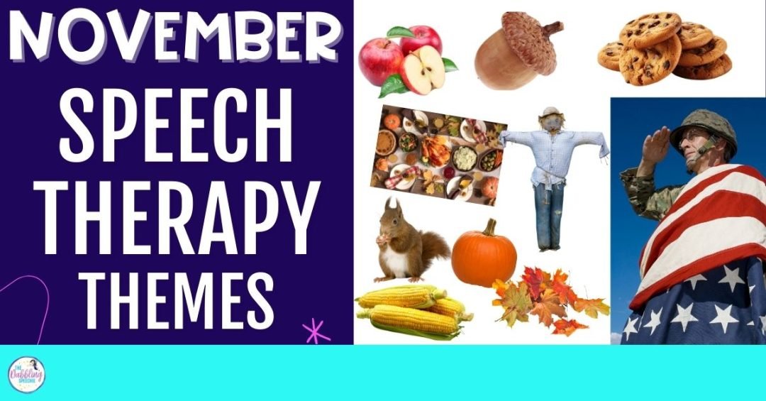 November Speech Therapy Themes for Easy Planning - thedabblingspeechie