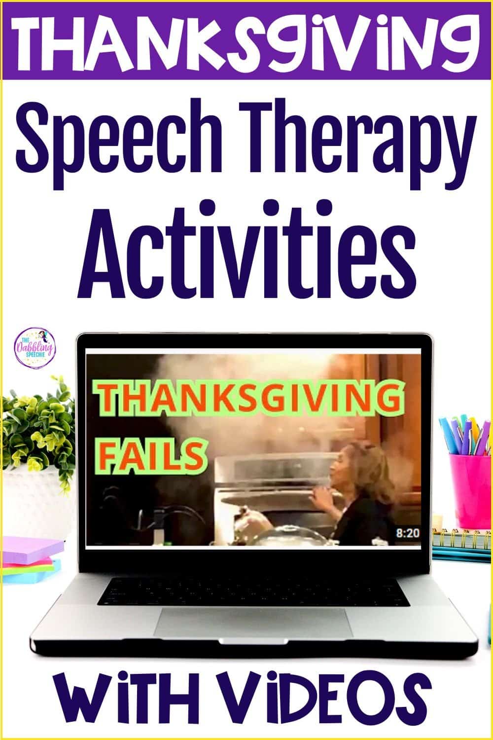 Speech Therapy Thanksgiving Activities With YouTube Videos ...