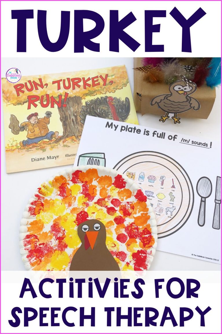 Easy & Fun Run Turkey Run Activities for Speech Therapy ...