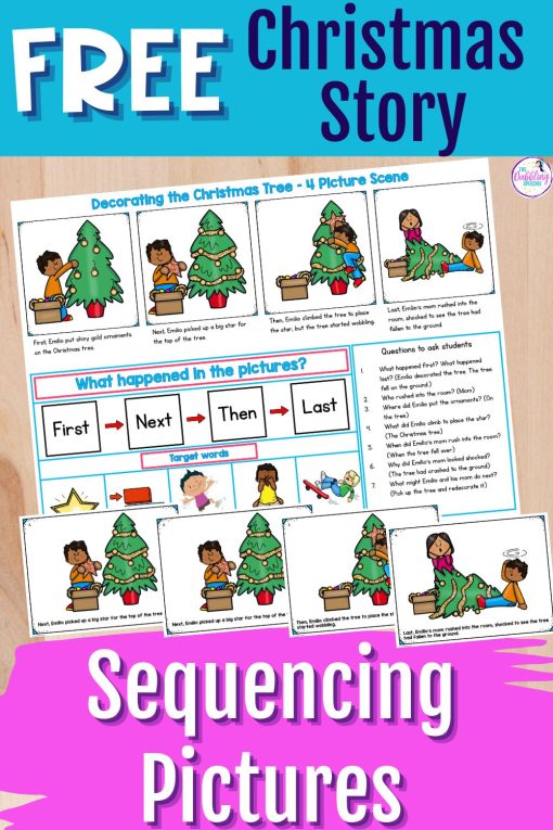 Free Printable Christmas Story Sequencing Pictures for Language Therapy ...