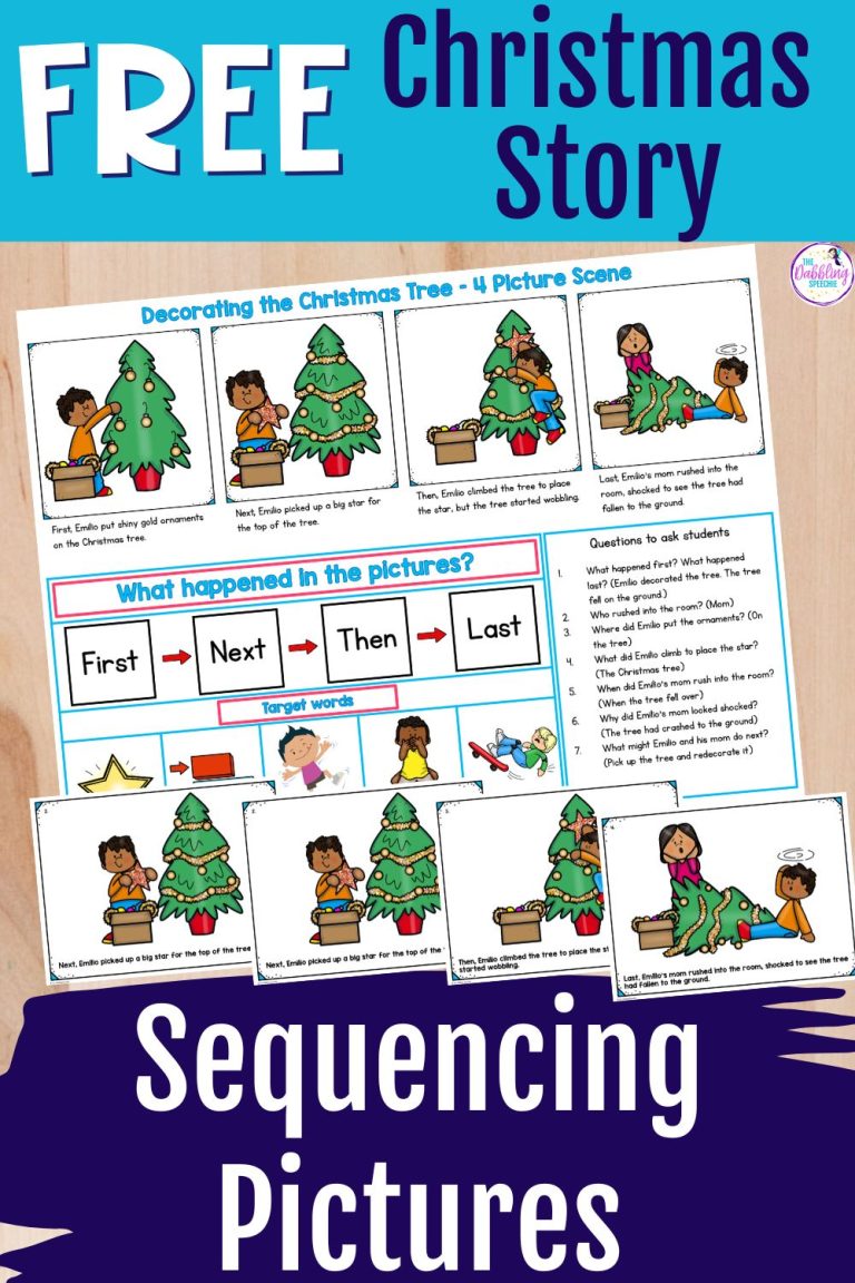 Free Printable Christmas Story Sequencing Pictures for Language Therapy ...