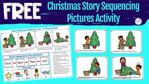 Free Printable Christmas Story Sequencing Pictures for Language Therapy ...