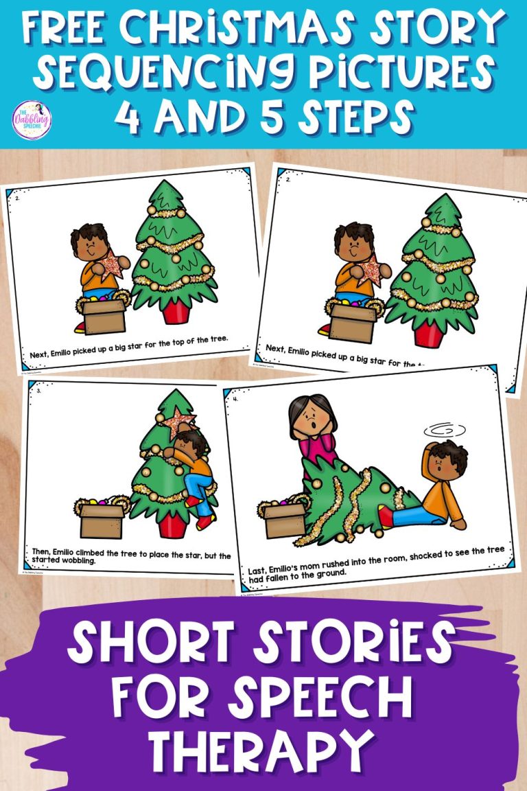Free Printable Christmas Story Sequencing Pictures for Language Therapy ...
