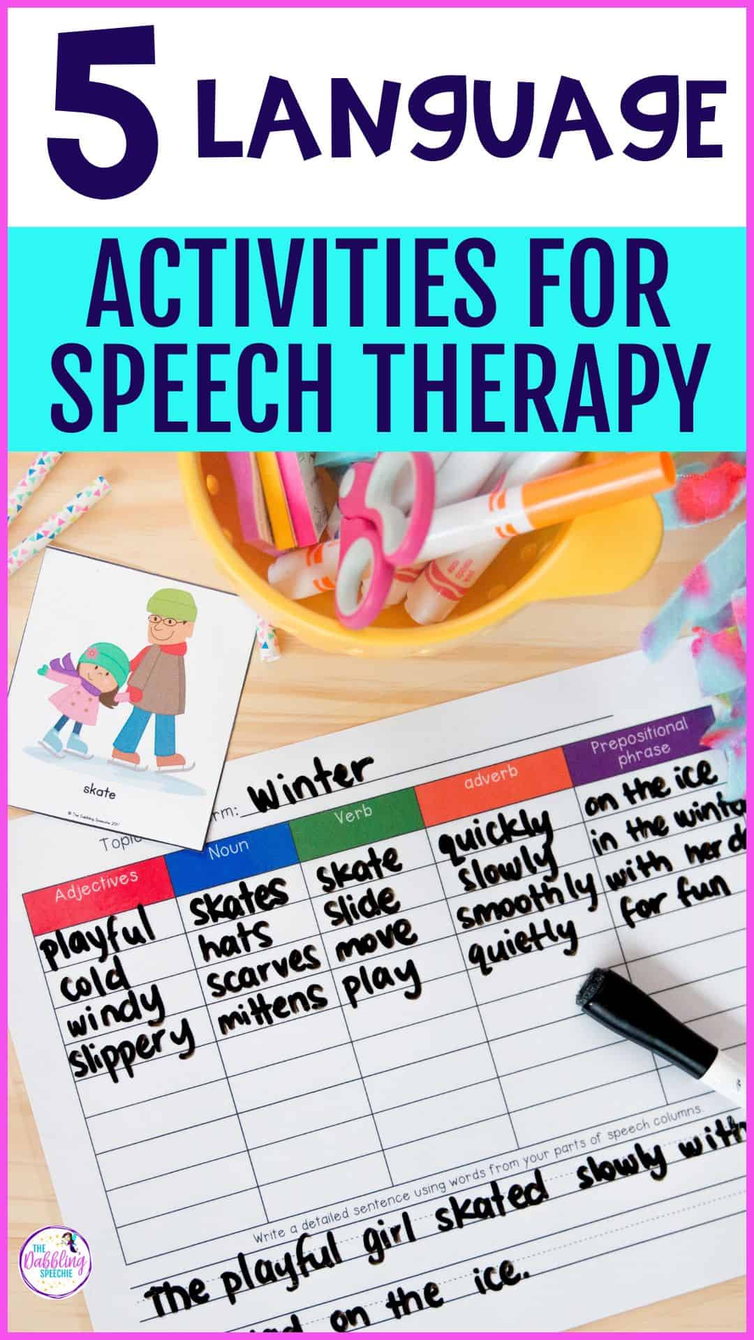 5 Essential Language Therapy Activities That Target Grammar and ...
