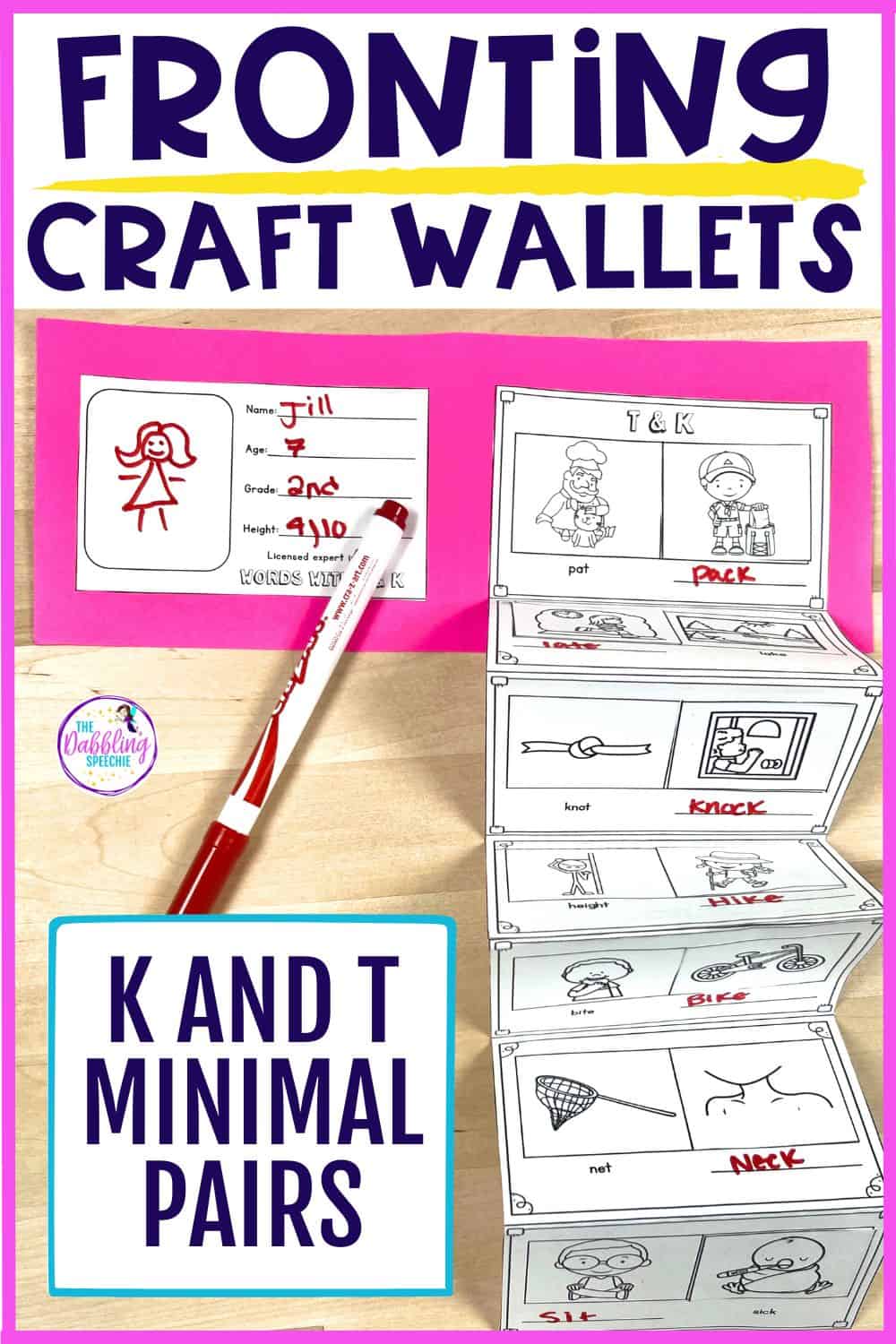 K and T Minimal Pairs: Fun and Practical Activitities for Speech ...