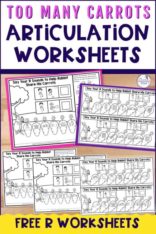 Articulation Worksheets for Speech Therapy (Low-Prep, High-Trial Ideas ...